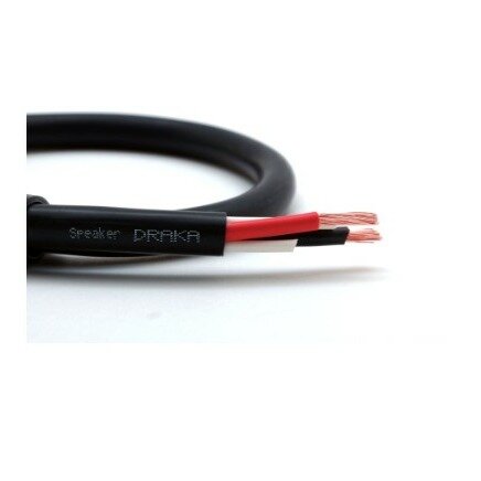 Кабель акустический с катушки двухжильный Draka DR speaker 2x4.0 FRNC-C BK 500DW, 1 м