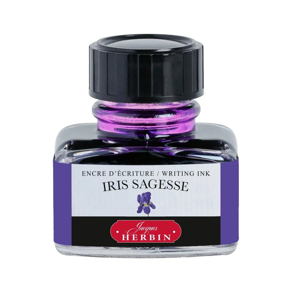 Herbin Iris Sagesse Writing Ink 30ml Фиолетовые чернила для перьевых ручек и роллеров