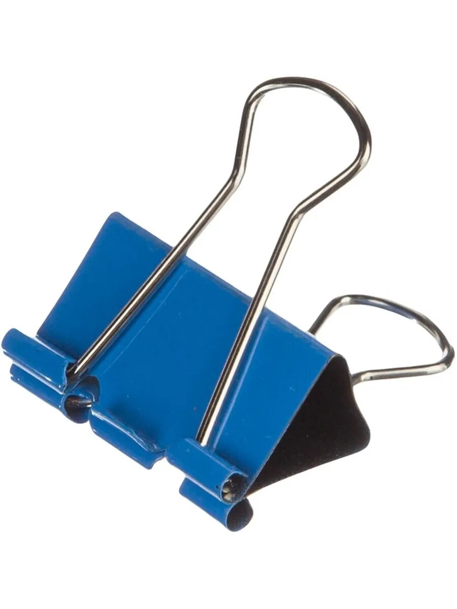 Цветные зажимы для бумаг, 51 мм, 12 шт.