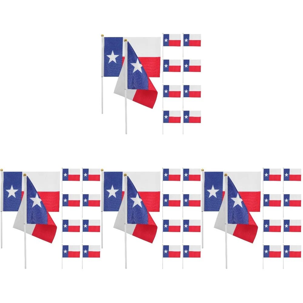 Многоцветный флаг штата техас из полиэстера и пластика в наборе 40 шт для спортивных событий и домашнего декора