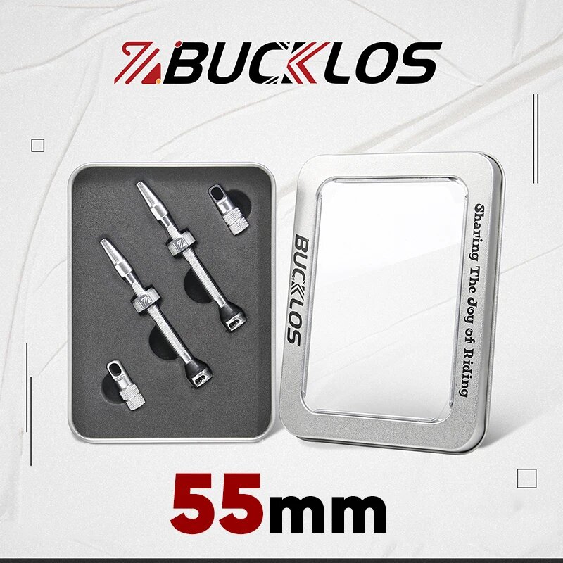 BUCKLOS Бескамерные клапаны Presta Silver 55 мм