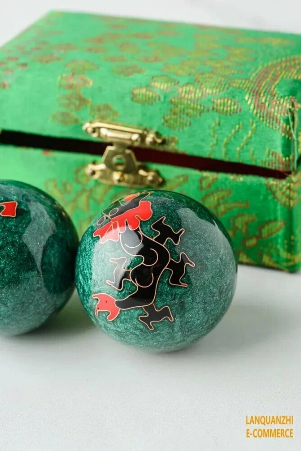 Фитнес-шары Цзиньтайлань, ручная работа, эмаль, со звуковой пружиной.