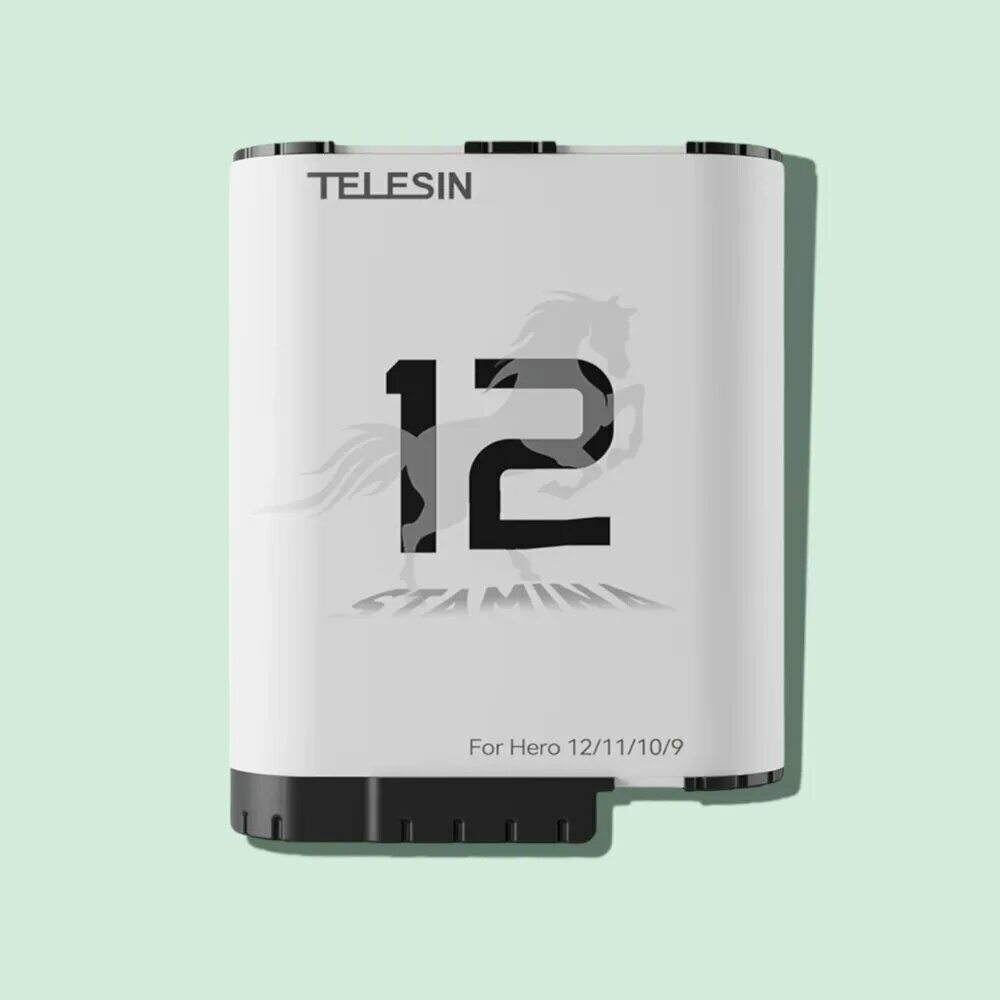 Аккумулятор для GoPro 12/11/10/9 TELESIN STAMINA морозостойкий