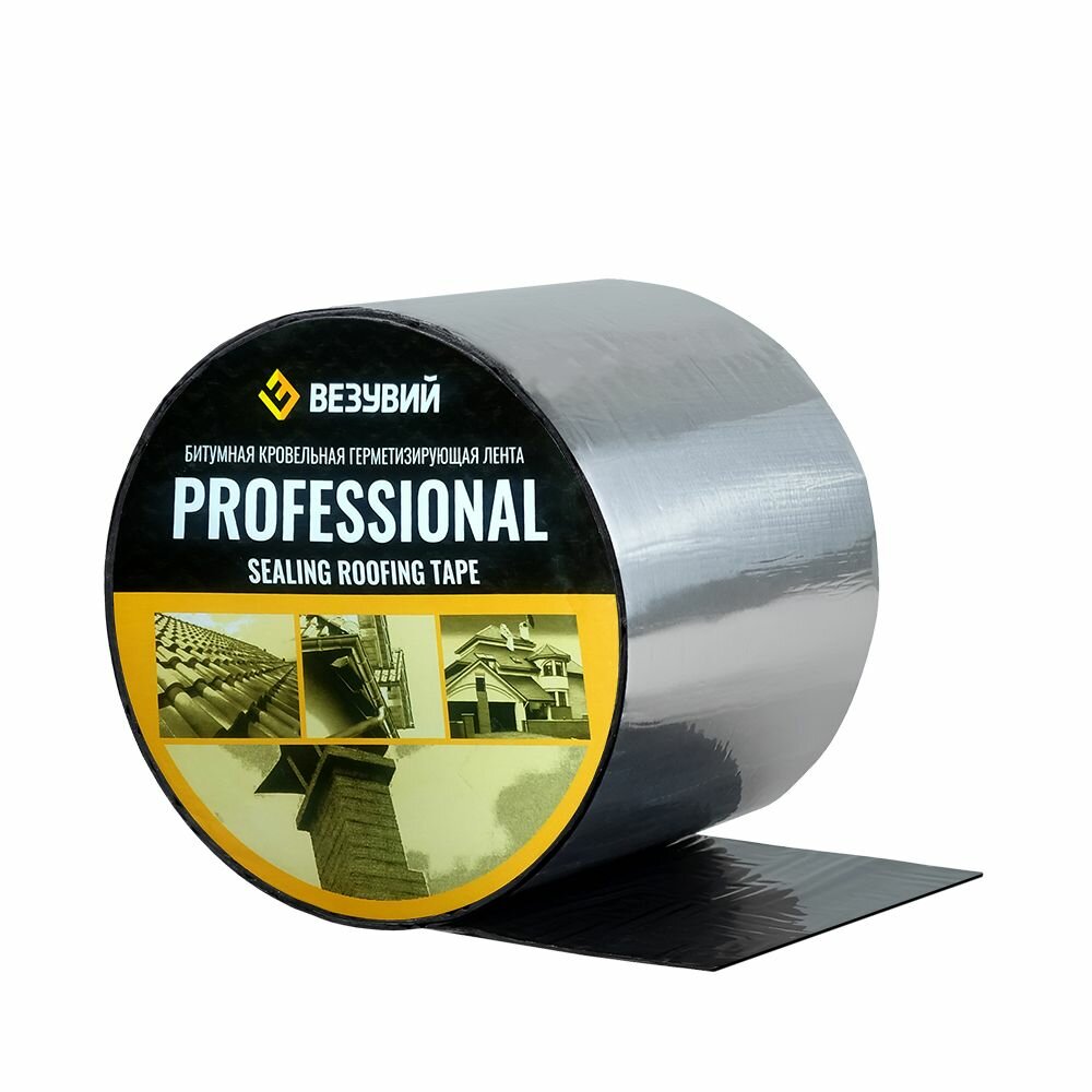 Лента алюмобитумная кровельная везувий Алюминий (10см*10м)