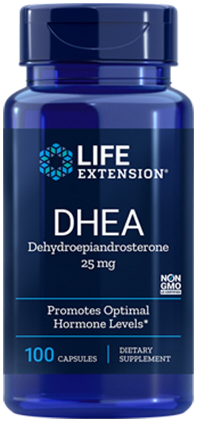 Витамины Life Extension DHEA 25 mg, улучшение работы сердца, 100 штук