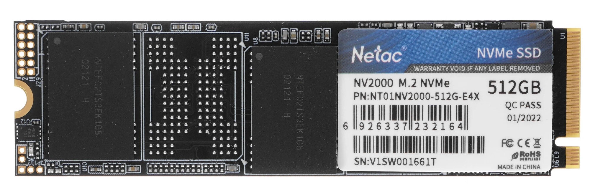 SSD диск 512 ГБ M.2 NVMe накопитель Netac NV2000 [NT01NV2000-512-E4X]