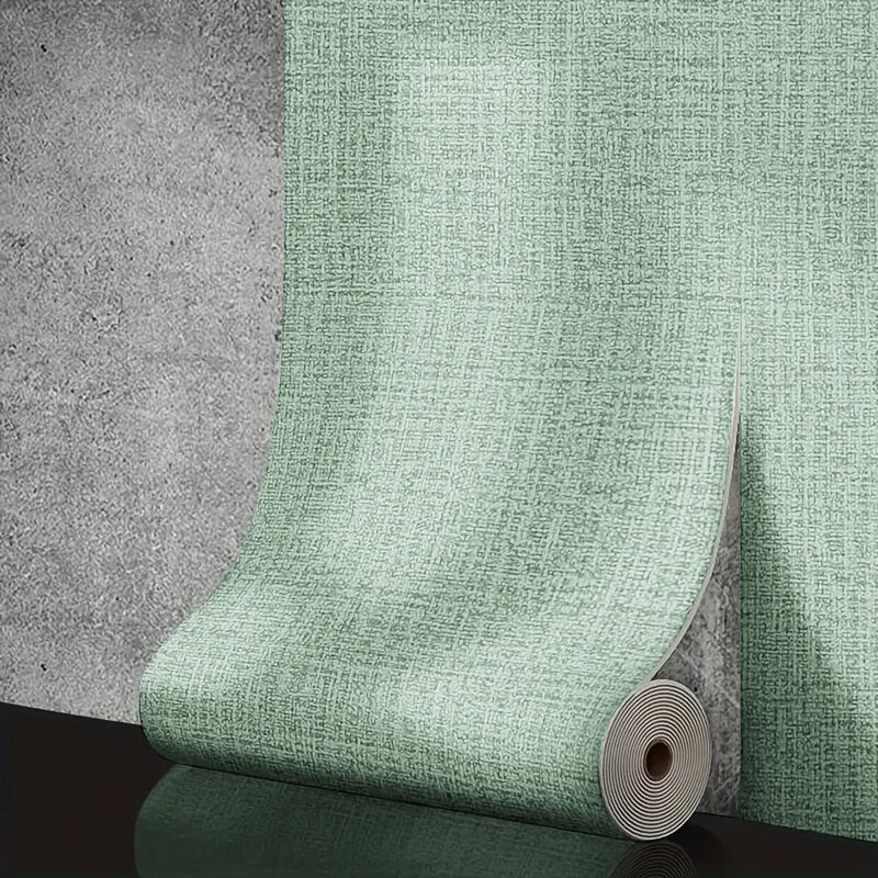 Обои Light green 50x10м, 1шт, эффект льна