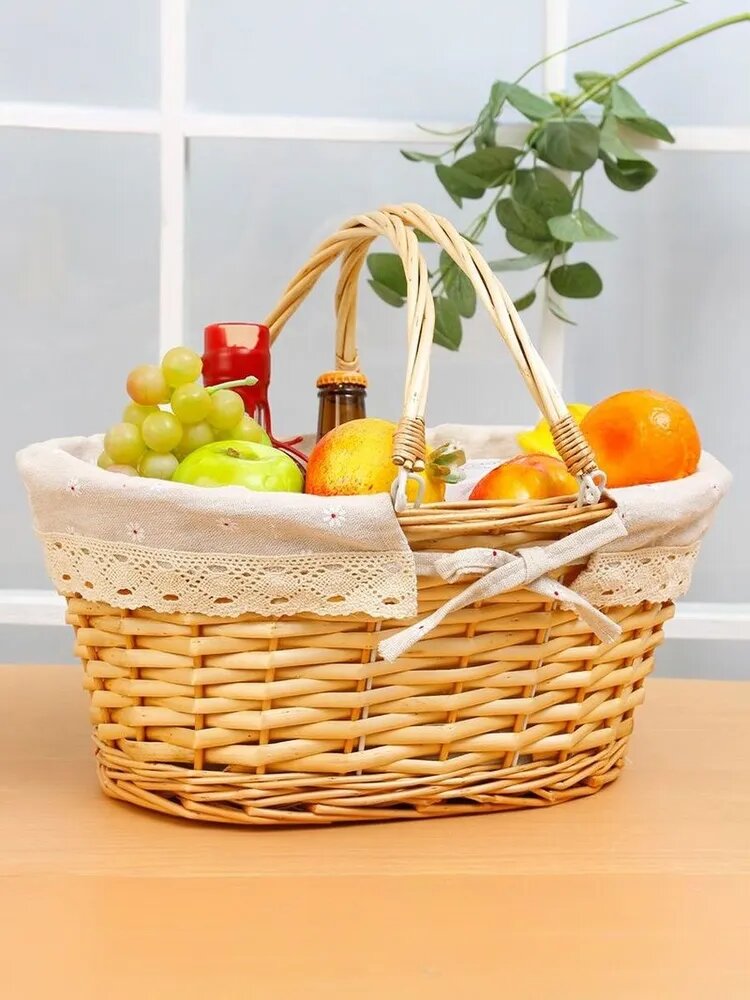 Корзина для хранения длина 36 см, ширина 28 см, высота 19 см.