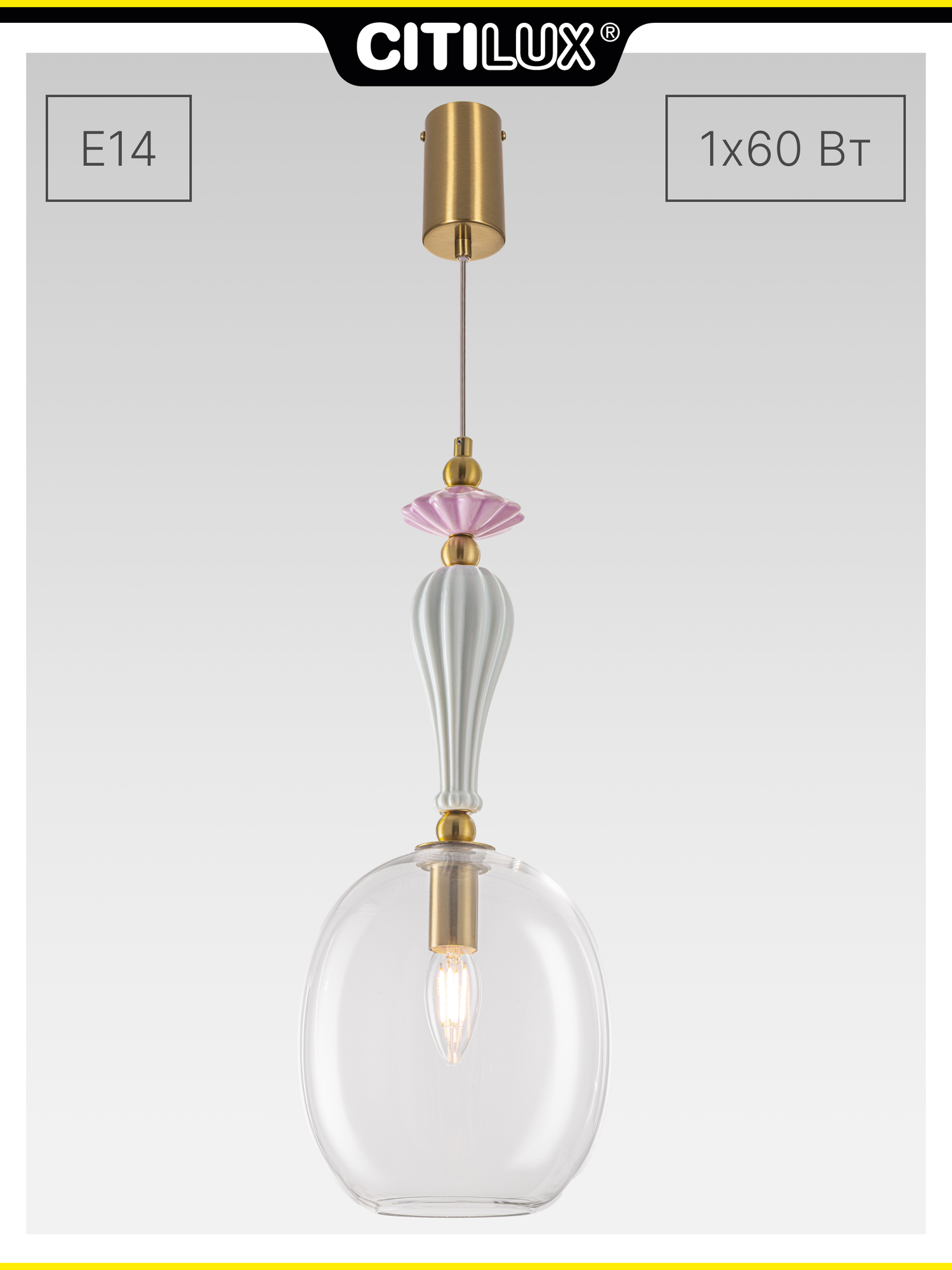 Подвесной дизайнерский светильник Citilux FERNET CL254410, Е14 1*60Вт