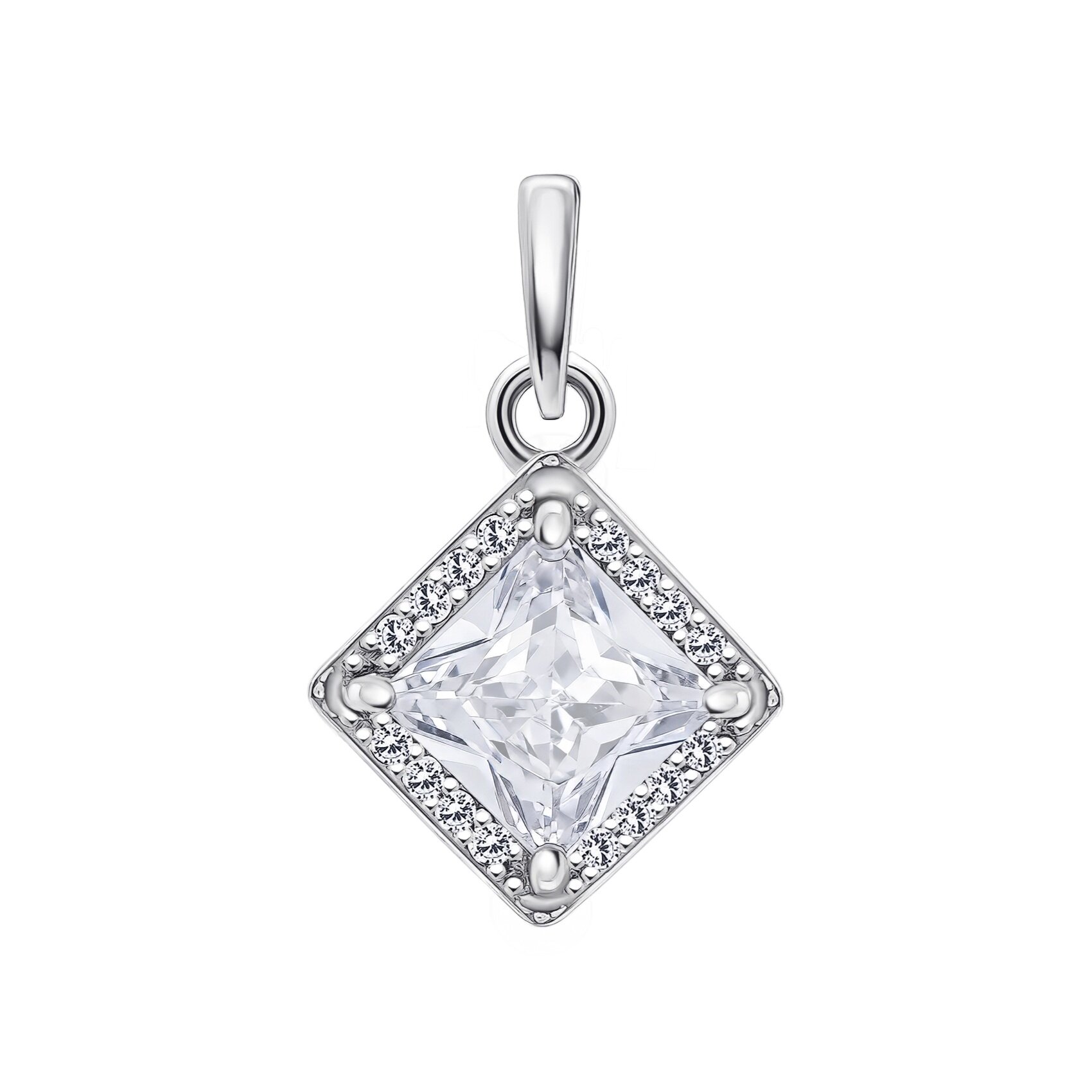 Подвеска Яхонт, серебро, 925 проба, фианит