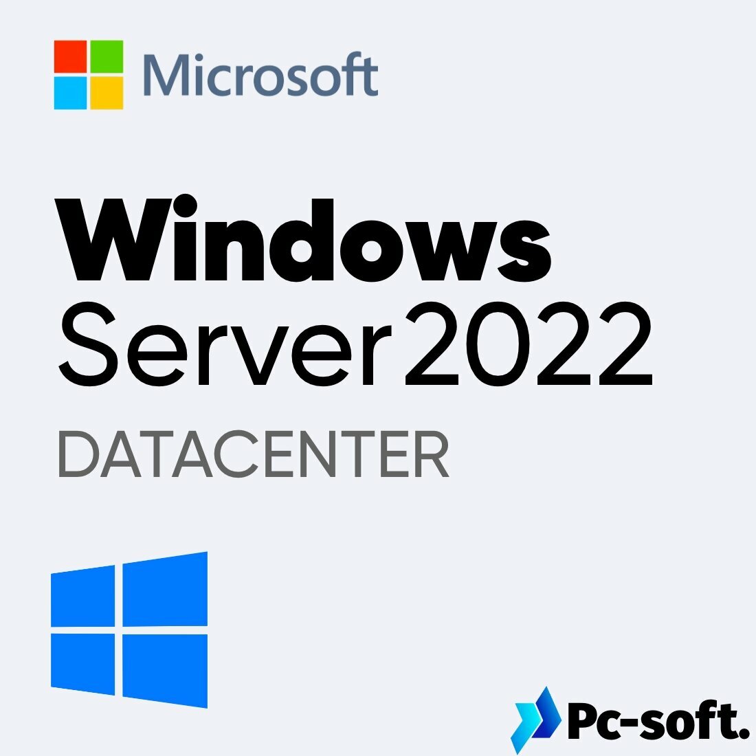 Microsoft Windows Server 2022 Datacenter, ключ, лицензия для одного ПК, x64, русская версия