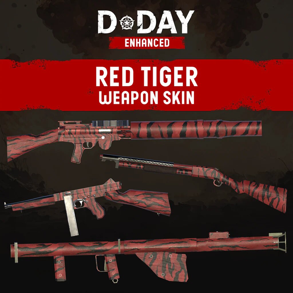Дополнение D-Day Enhanced - Red Tiger Weapon Skin, цифровое издание PlayStation 5, регион Индия / код пополнения баланса