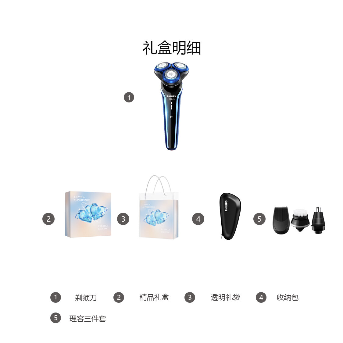 Электробритва унисекс PHILIPS 3000 Series 1145444555
