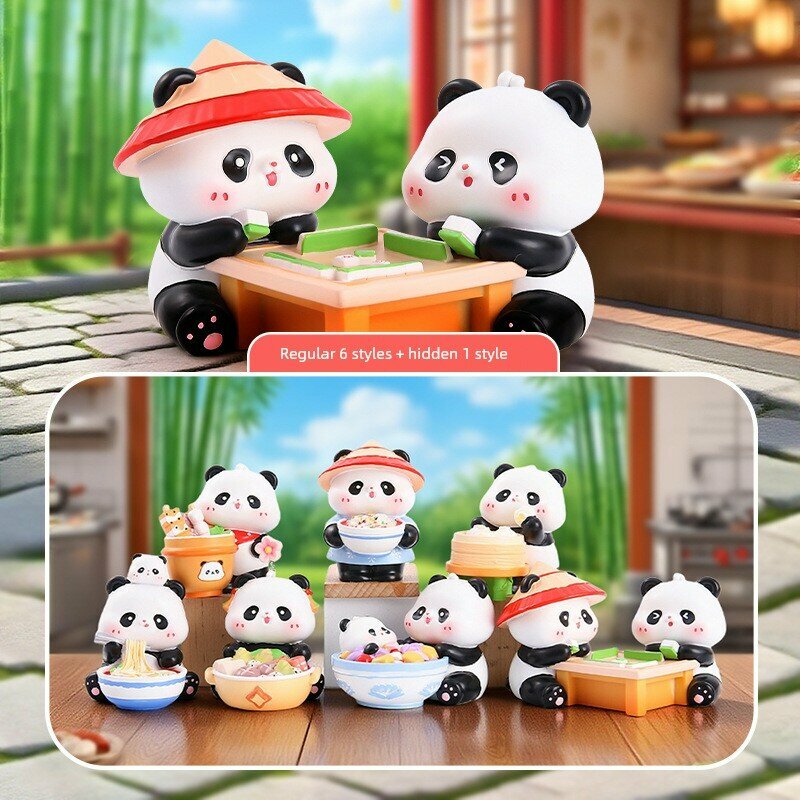Набор-сюрприз Carefree Panda Fu Fu: Настольное украшение для офиса, антистресс, целебный подарок для друзей и детей