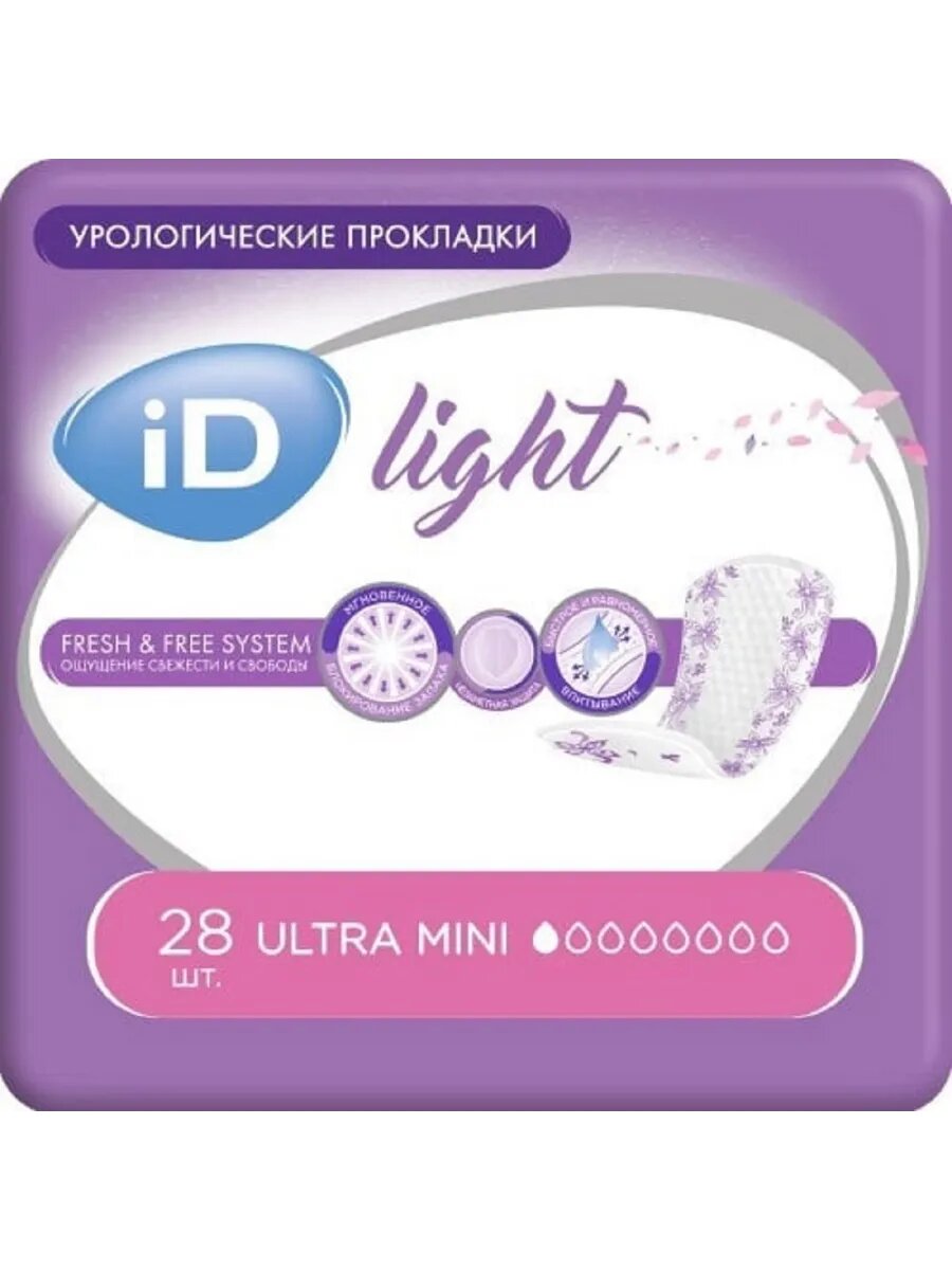 Урологические прокладки iD Ultra Mini, размер Ultra Mini, 28шт