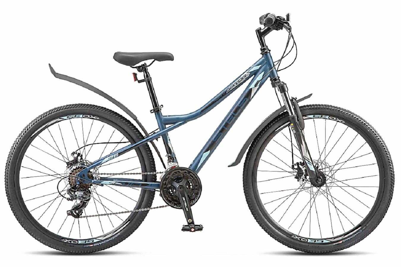 Велосипед 26" стелс "Navigator-510" MD 16 Т. Синий (ал.2хсл. обод, 18 ск, перек. Shimano, диск)