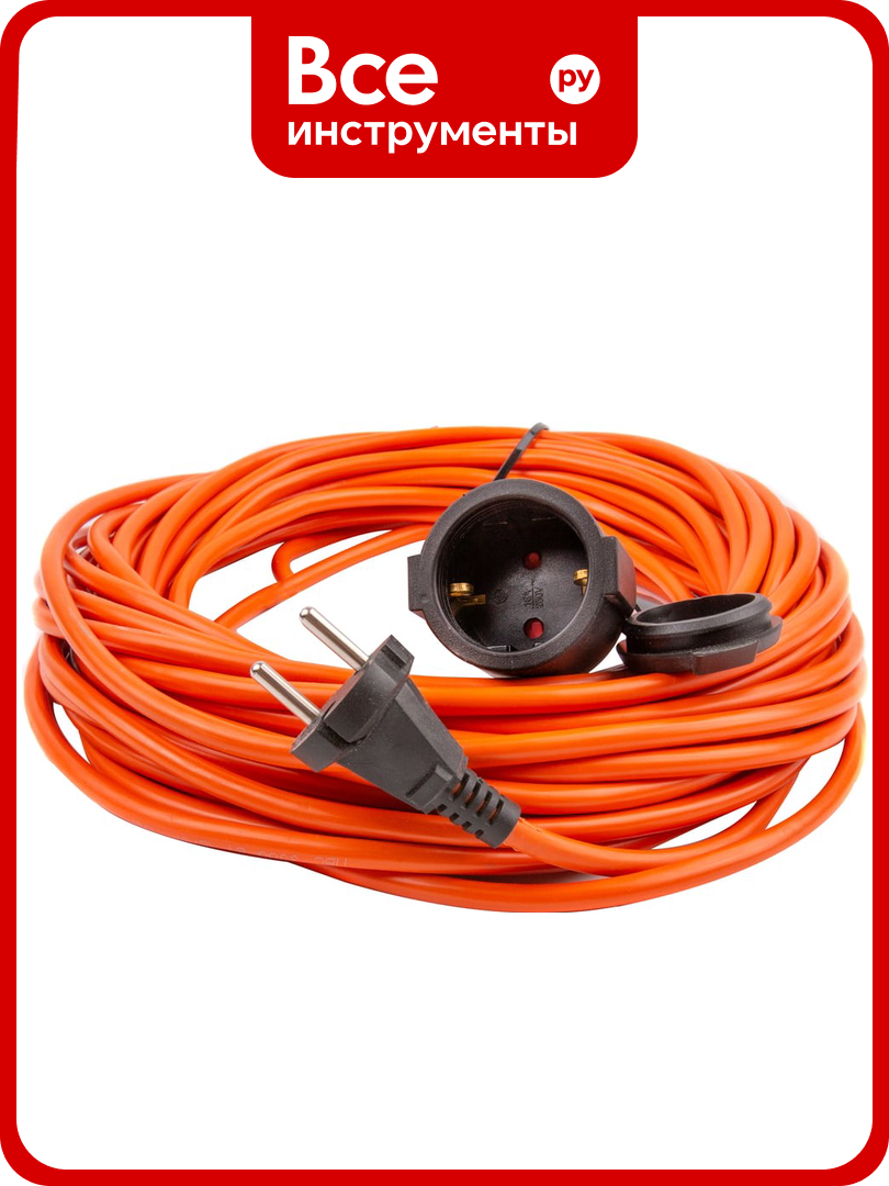Удлинитель Атлант 40126, силовой, 10м, IP54, 3500Вт, цвет черный