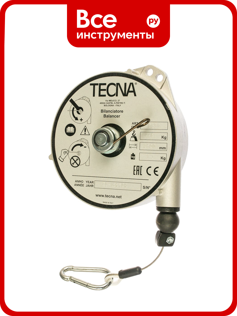 Таль-балансир TECNA 9337 100314722 подъемный механизм с высокой грузоподъёмностью и надёжным балансовым блоком