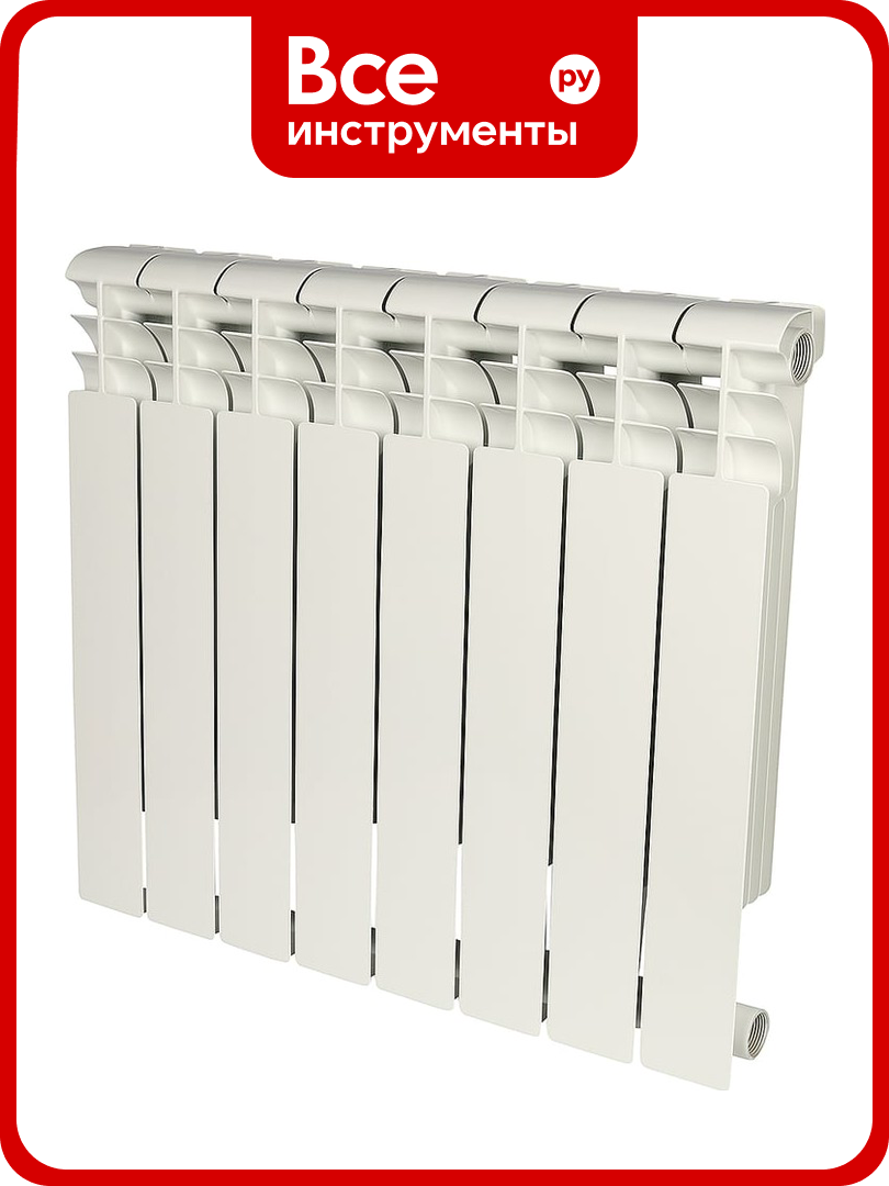 Алюминиевый радиатор ROMMER Profi 500 AL500-80-80-100 8 секций RAL9016 82484