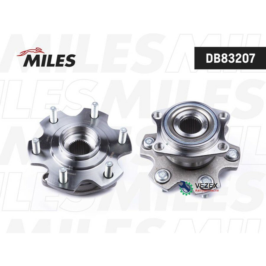 MILES DB83207 Ступица колеса задняя с подшипником MITSUBISHI Pajero/Montero 07- (GSP 9333085) DB83207
