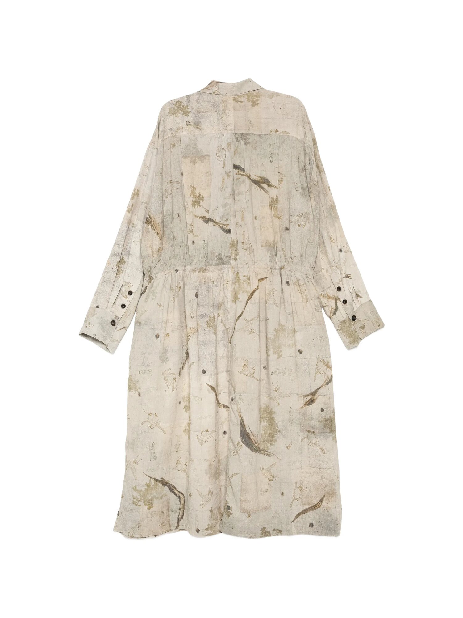Пальто Ziggy Chen Graphic-print double-breasted coat, размер 42, разноцветный — фото 1