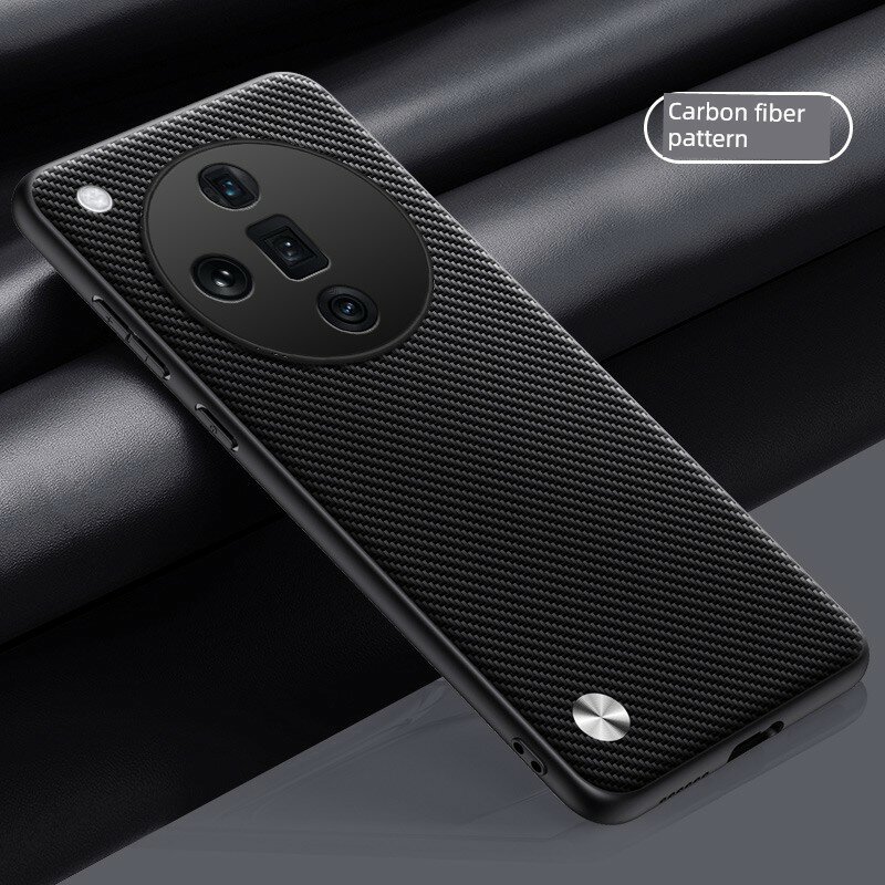 OPPO Find X7 Pro Матовый чехол с текстурой карбонового волокна, полная защита