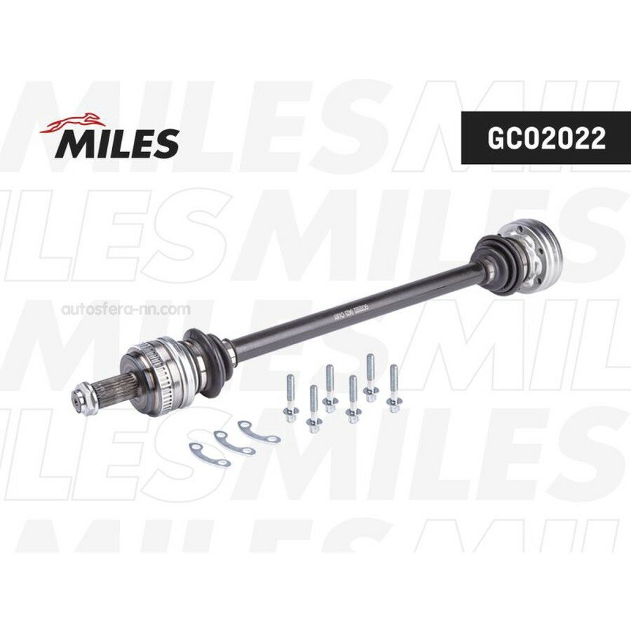 MILES GC02022 Привод в сборе BMW E90/E81/E87 1.8-2.0 04- зад. прав. (ABS)