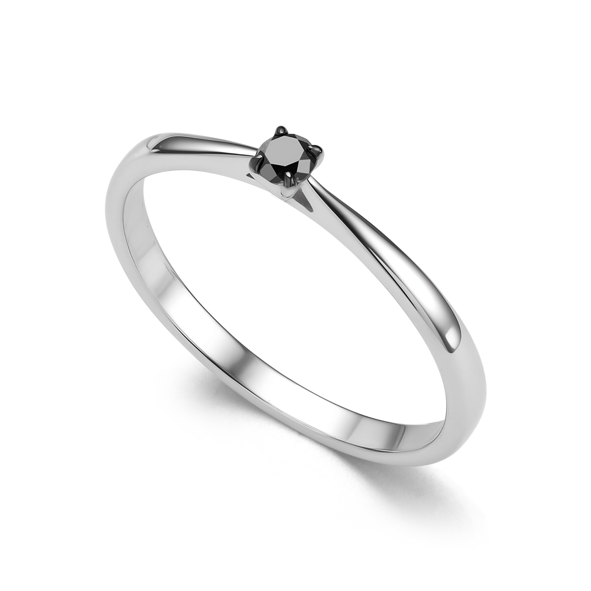 Кольцо Diamant online, белое золото, 585 проба, бриллиант