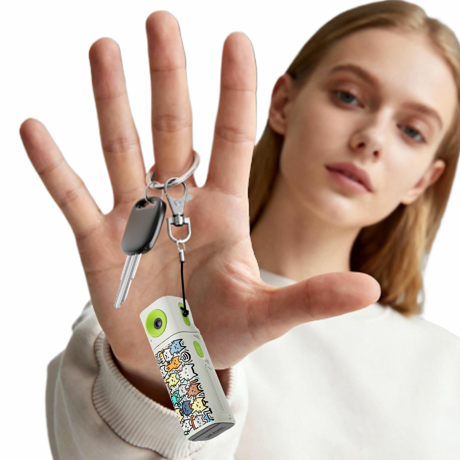 Мини-видеокамера с поворотным объективом 230 , разрешение 2K, экран 0,96