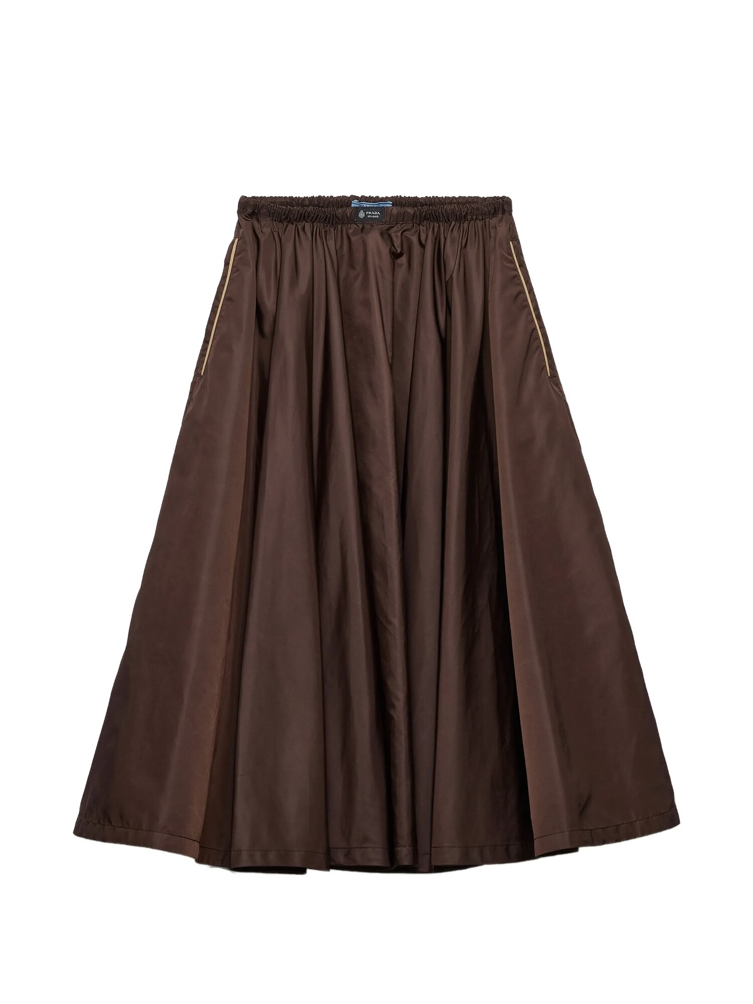 Юбка Prada Lightweight gathered re-nylon skirt