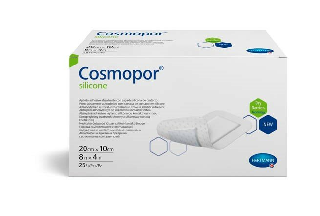 Повязка COSMOPOR SILICONE/космопор силикон 20Х10СМ N25 пластырного типа впитывающая С контактным слоем из сили