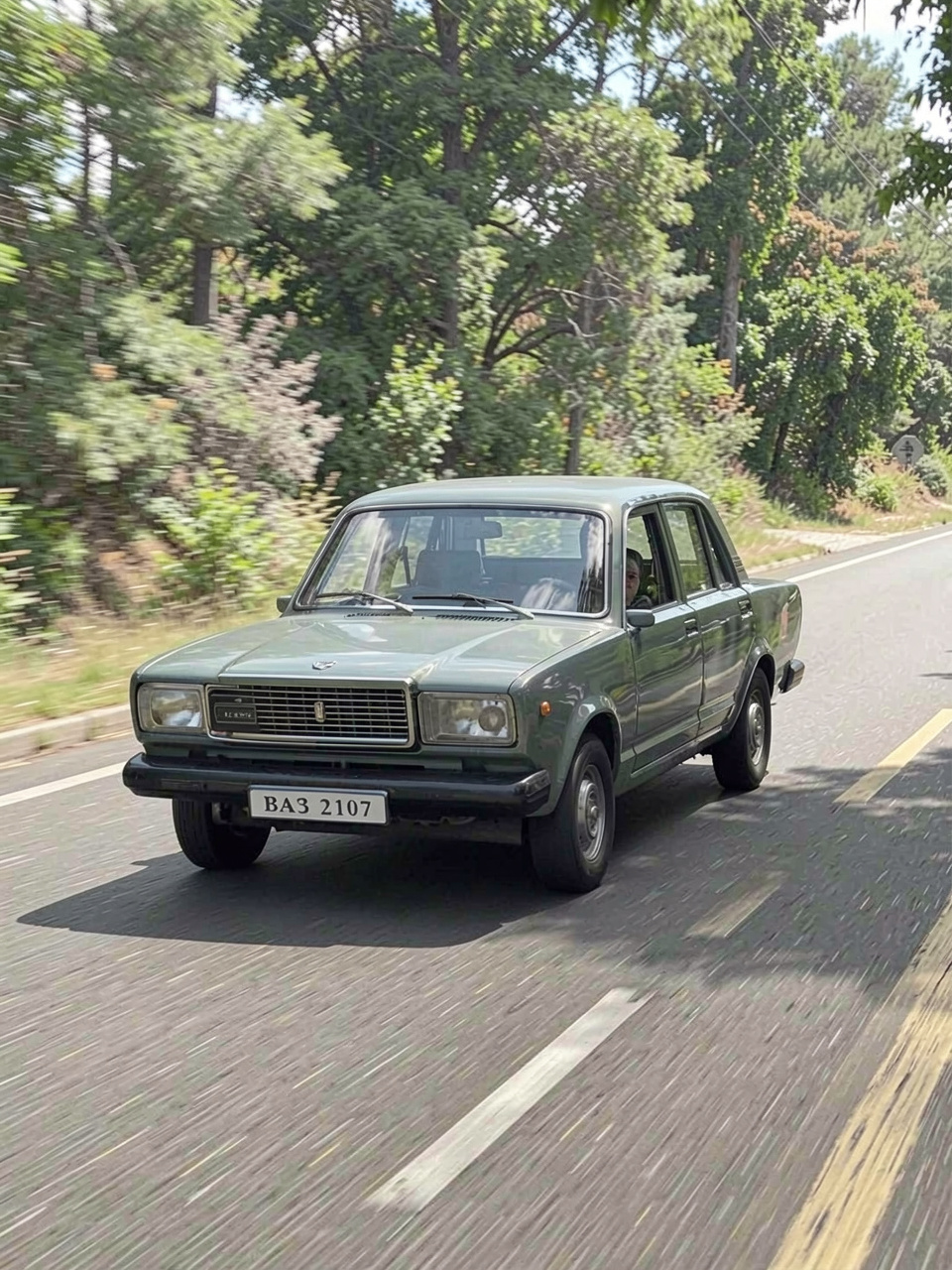Машинка металлическая LADA ВАЗ-2107 "Жигули" семерка, серый, 12 см