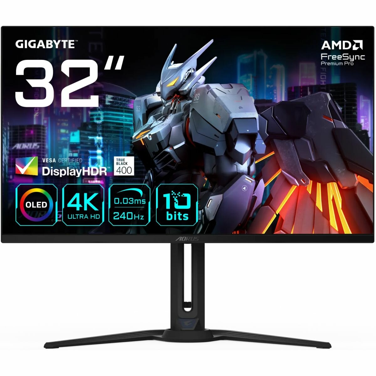 Gigabyte 31.5 Монитор 20VM0-FO32U2BA-1EKR QD OLED, 3840x2160, 240 Гц