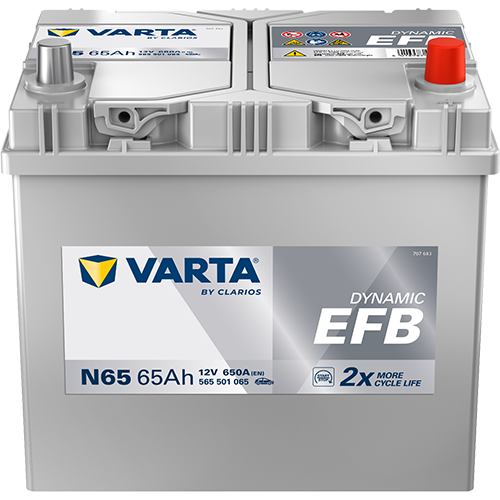 Аккумулятор автомобильный VARTA DYNAMIC EFB N65 65.0 Ah 650 A ОП D23L 232x173x225