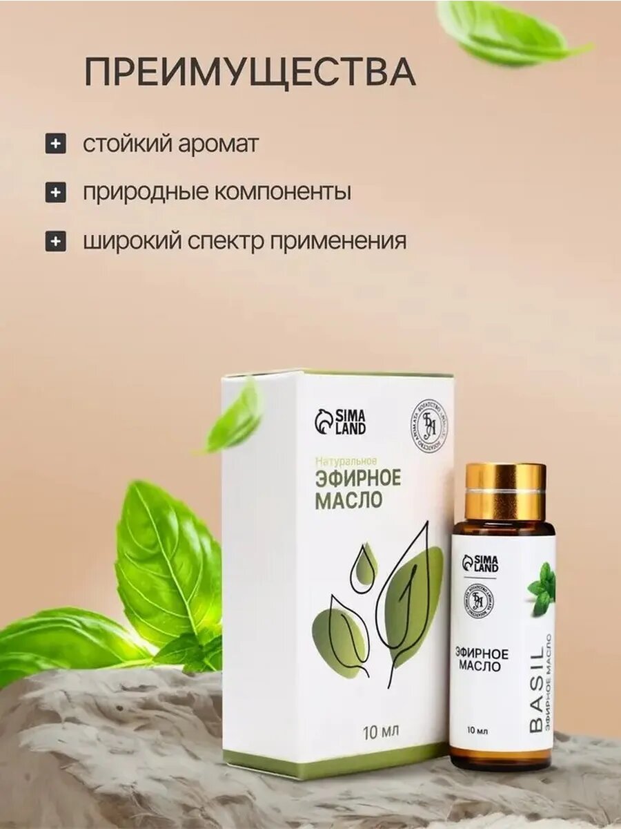 Эфирное масло базилика для ароматерапии и ухода