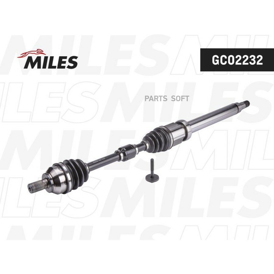 Приводной вал FORD C-MAX(1.8i) 04-10 FOCUS II(1.6D 1.8i) 04-12 - правый от официального дистрибьютора, MILES, артикул GC02232