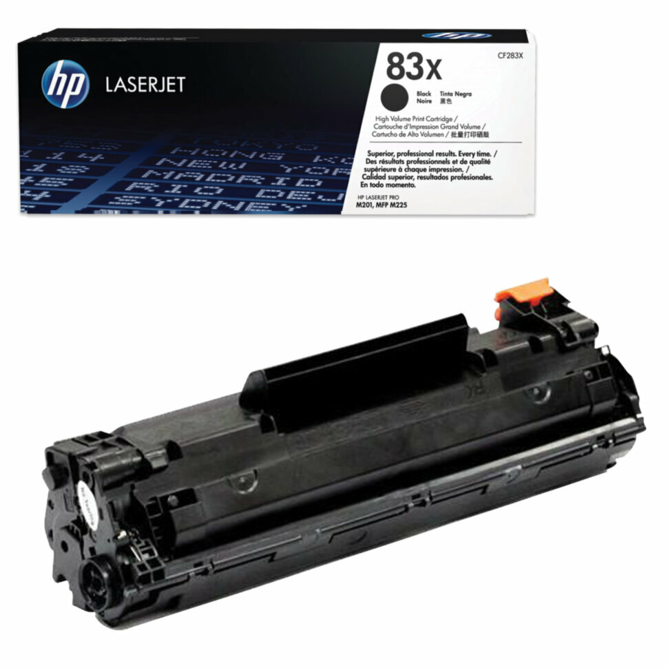 Картридж лазерный HP (CF283X) LaserJet Pro M201/M225, №83X, черный, оригинальный, ресурс 2200 страниц, 361296
