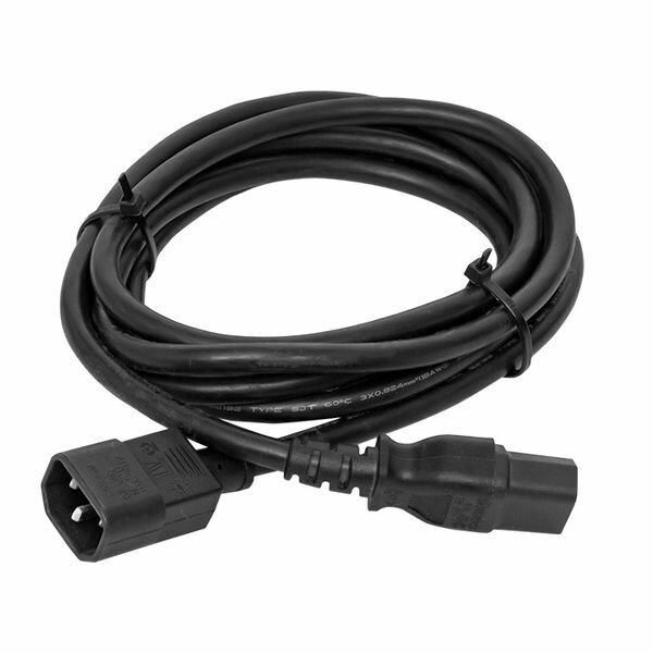 Кабель питания TERACOM для PDU C13 - C14 сеч. 3х1.5кв. мм 250В 10А 2.0м EKF TRC-PCA-C13-C14-2M