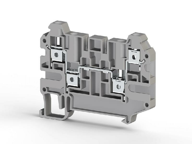 Клеммник 4-х выводной 4кв. мм сер. AVK 4CC Klemsan 325209
