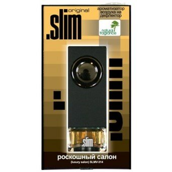 Освежитель (ароматизатор) на дефлектор жидкий SLIM Роскошный салон (8мл) (20/80)