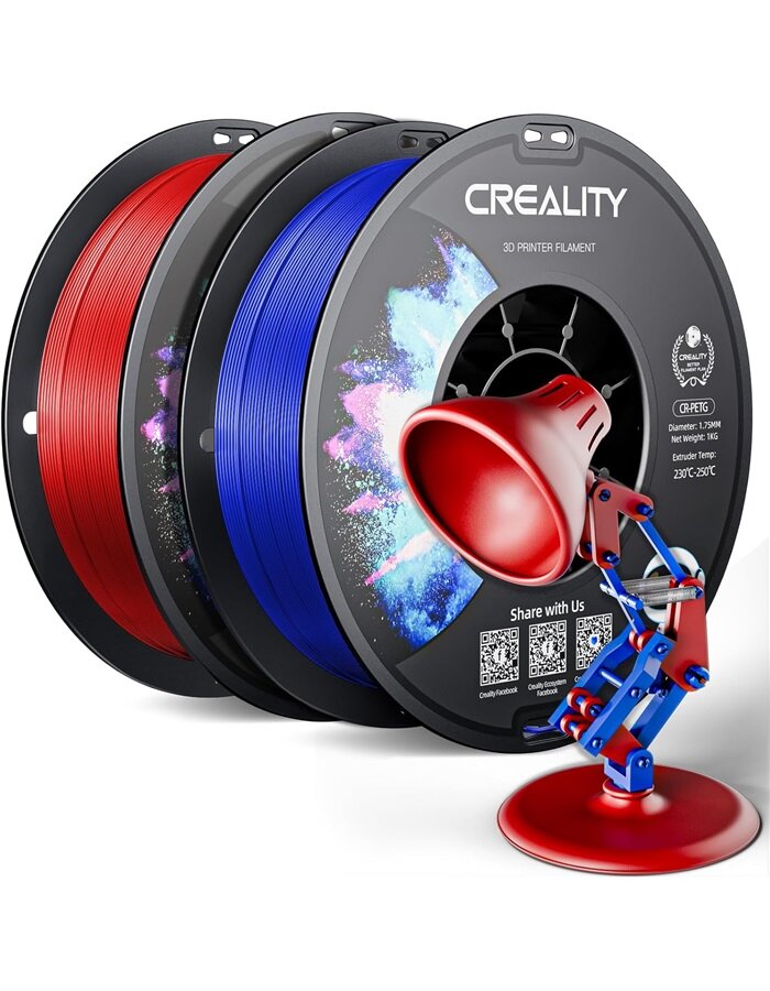 Филамент CREALITY CR-PETG 1.75мм — низкая усадка, химическая стойкость, оригинал без БФА для FDM-принтеров