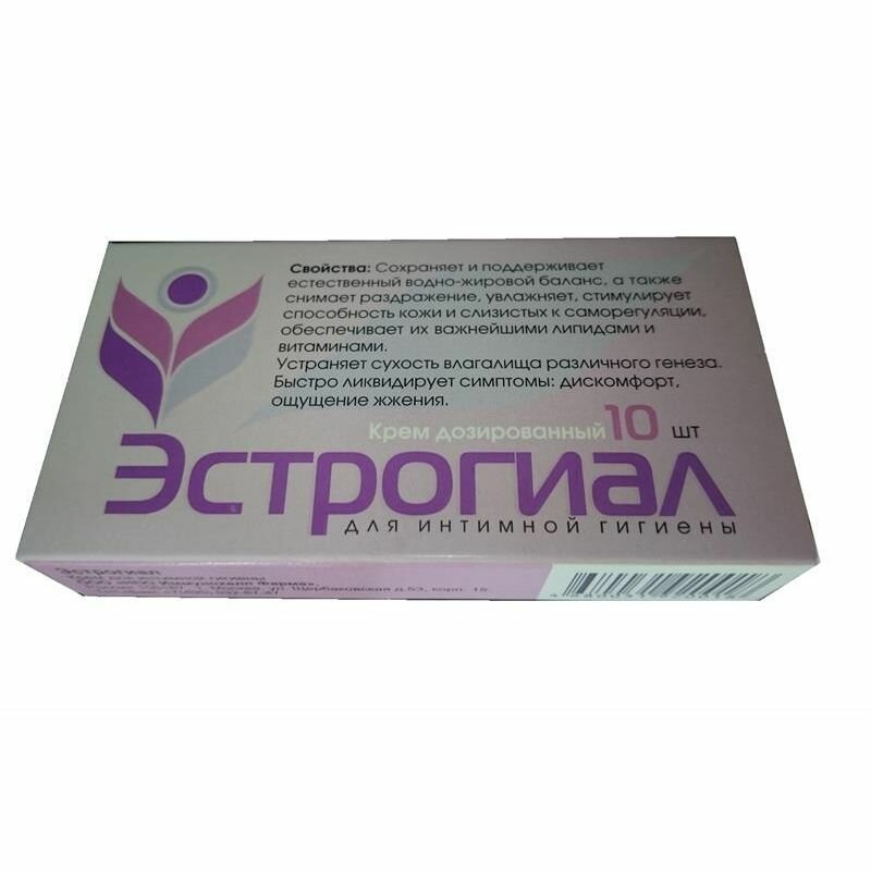 Эстрогиал крем для интимной гигиены дозированный 10 шт