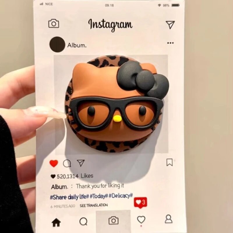 MINISO Очаровательный магнитный держатель для телефона Sanrio Hello Kitty Magsafe, совместимый со складными чехлами для iPhone с беспроводной зарядкой,