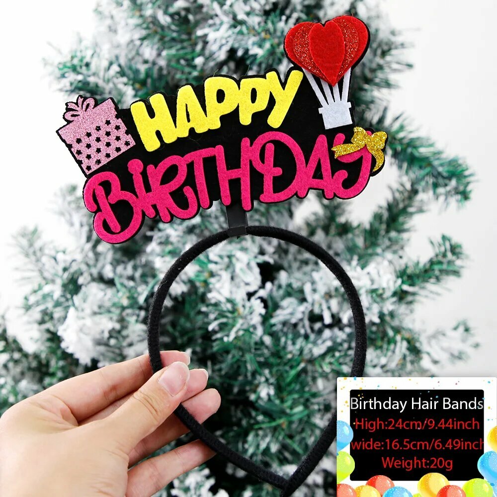 Ободок на голову "Happy Birthday", цвет 10