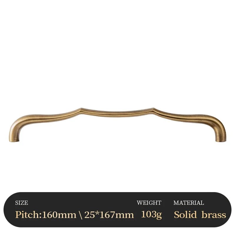 Сантая Антикварные латунные ручки для шкафов Pitch-row-160mm