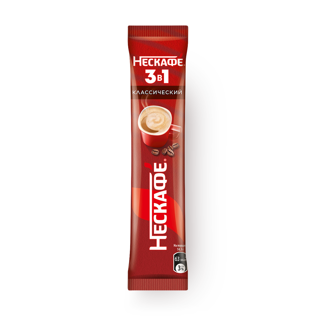 Кофейный напиток 3в1 NESCAFE "Классик", порционный, 14,5 грамм