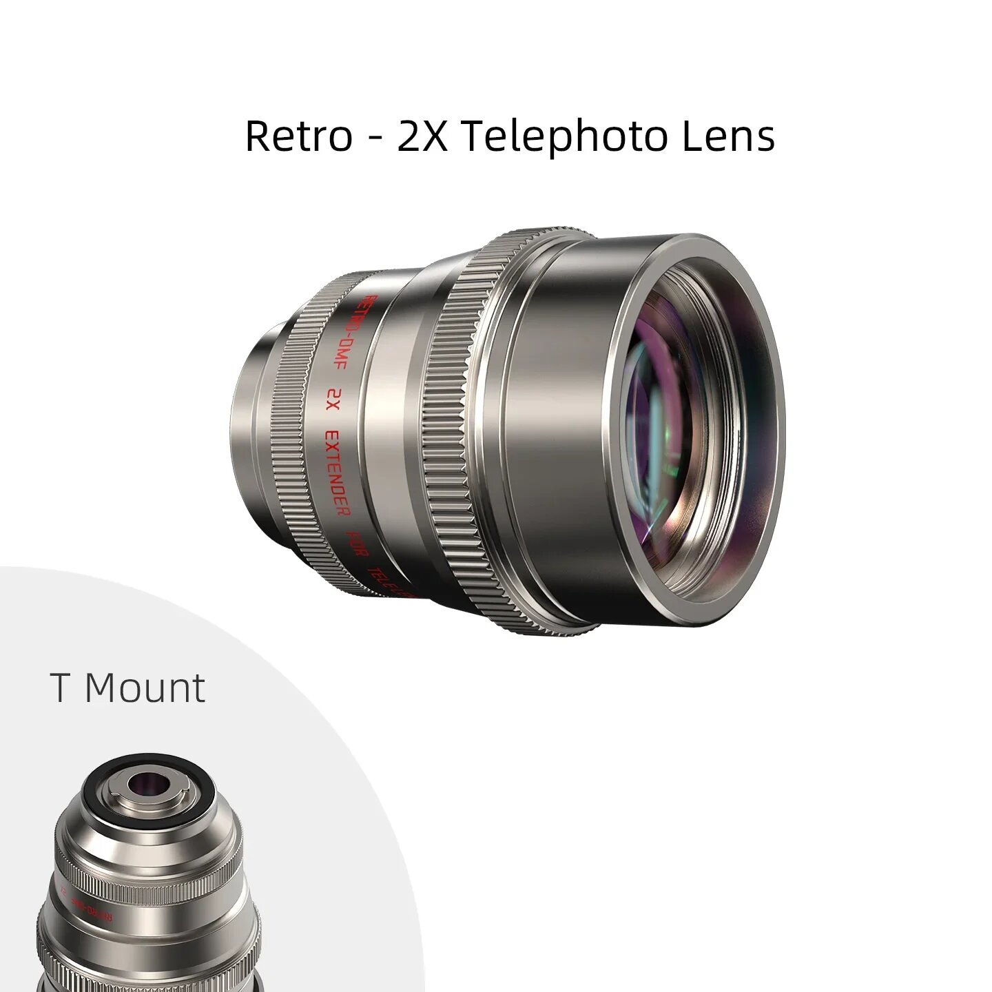 Retro 2X телеобъектив с T-Mount, 17mm Screw