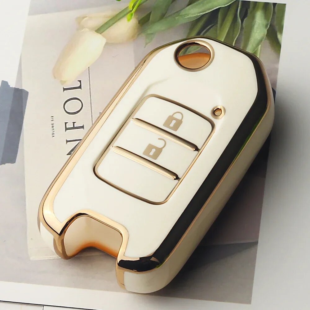 Чехол для ключей Honda 2 Buttons White KEYYOU