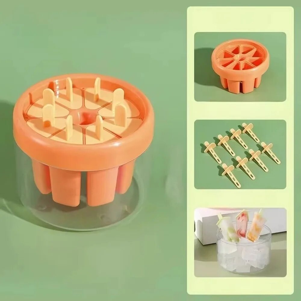 Форма для мороженого 8 отверстий Orange/Green