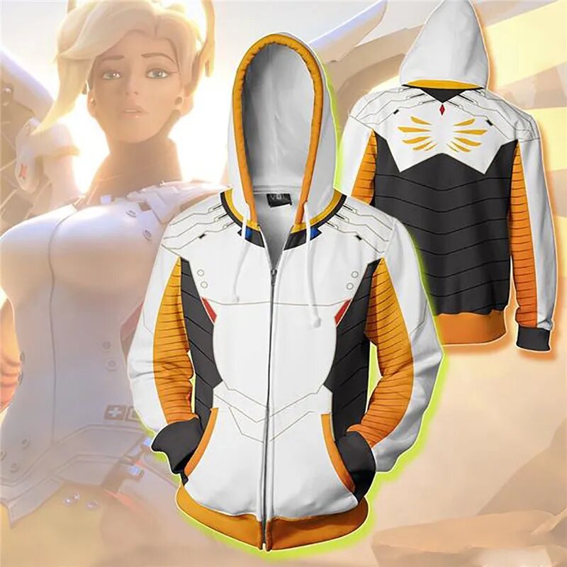 Толстовка Overwatch Mercy белая, 5XL